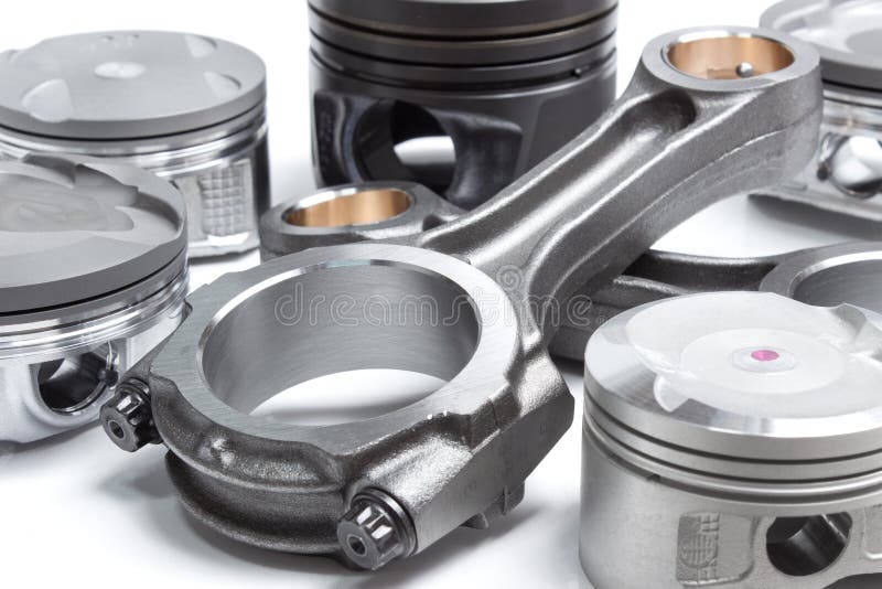 Pistons and Connecting Rods Stock Photo - Image of shape, diesel: 75873970