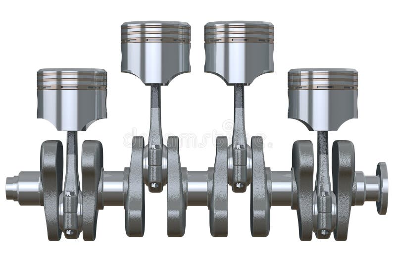 Pistons & Crankshaft stock illustration. Illustration of engine - 1766689