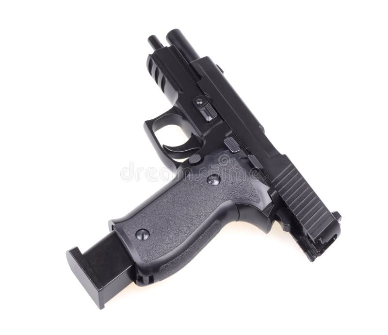 Pistool stock afbeelding. Image of lichter, sluit, gevaar - 12873371