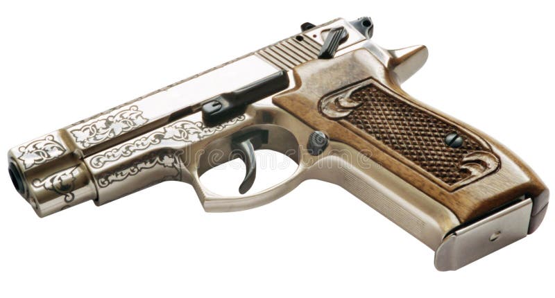 Pistool stock afbeelding. Image of automatisch, aanval - 19208793