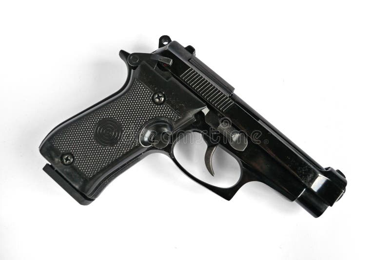 9mm pistool met kogels stock afbeelding. Image of wapens - 7313575