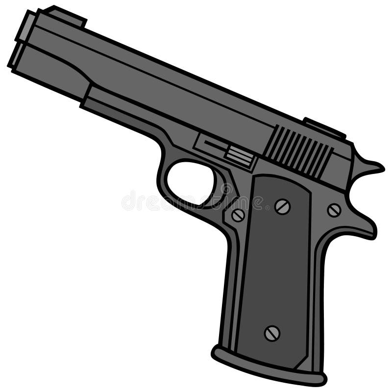Pistool vector illustratie. Illustration of computer - 72946786