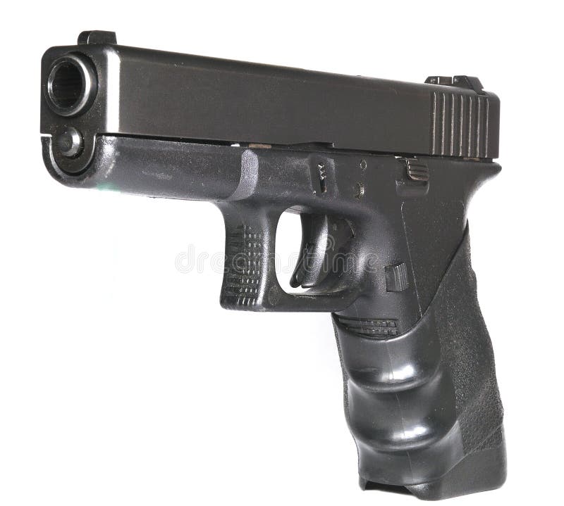 Halfautomatisch Pistool Met Trekkerslot Stock Afbeelding - Image of ...