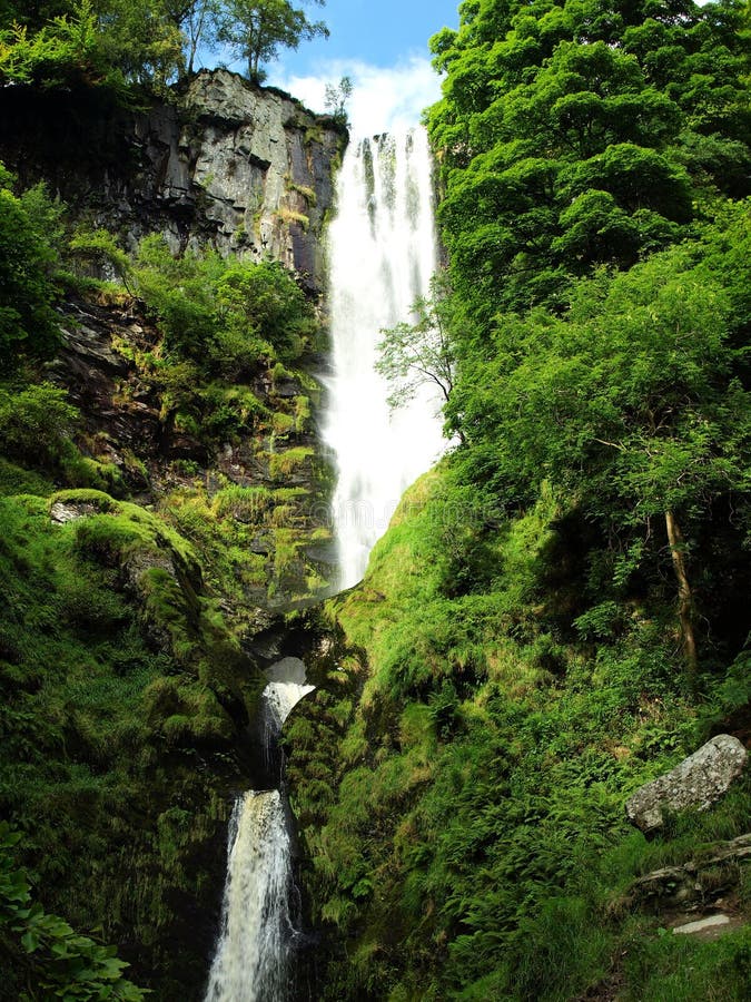 Pistyll rhaeadr falls stock photo. Image of scenic, vegetation - 6198600