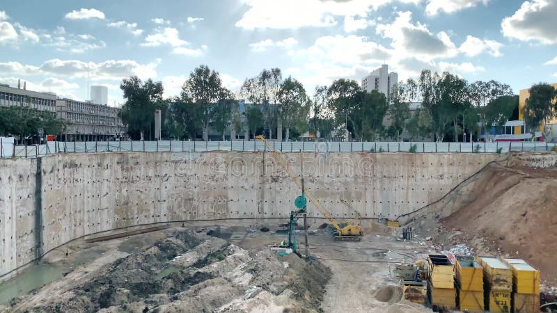 Pit for the Construction of a Multi-storey Building Stock Footage ...