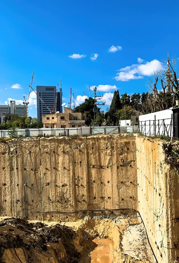 Pit for the Construction of a Multi-storey Building Stock Image - Image ...