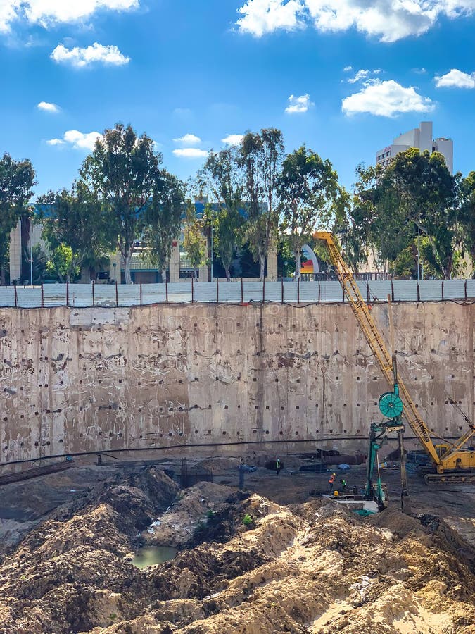 Pit for the Construction of a Multistory Building Stock Image - Image ...