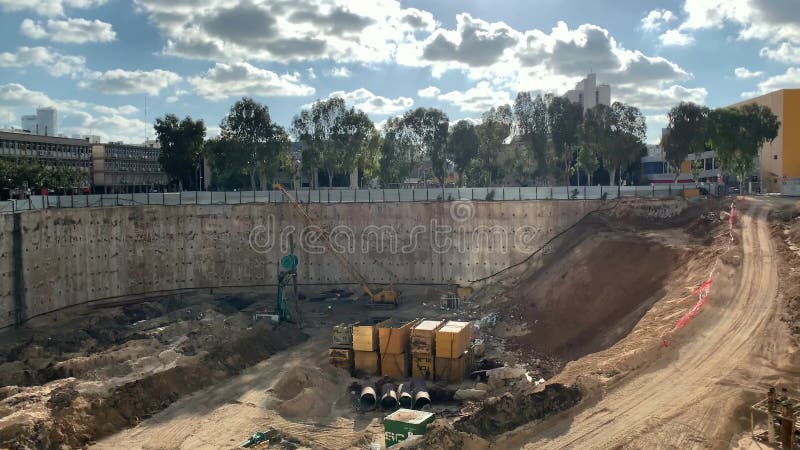 Pit for the Construction of a Multistory Building Stock Footage - Video ...