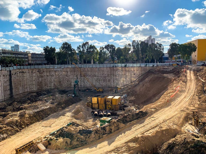 Pit for the Construction of a Multistory Building Editorial Photography ...