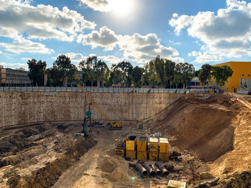 Pit for the Construction of a Multistory Building Editorial Photography ...