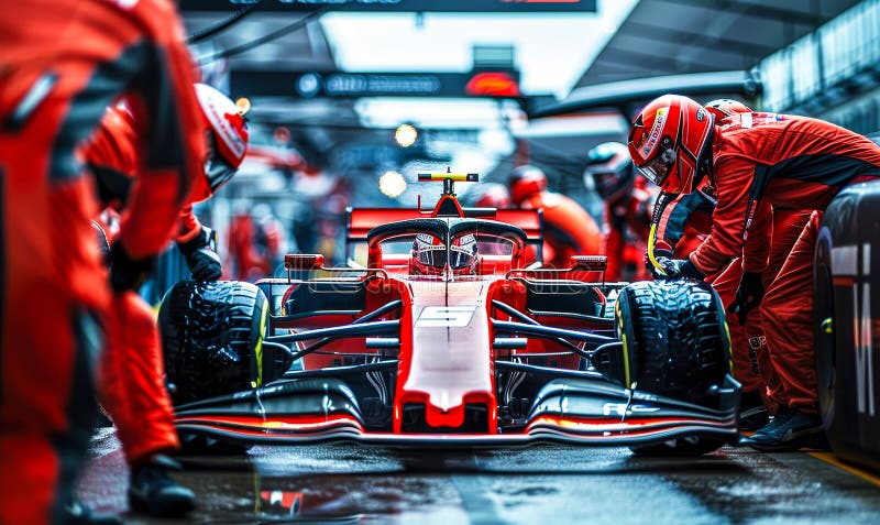 Pit Crew in Full Gear Teamwork Unleashed for Lightning-Fast Pit Stops ...