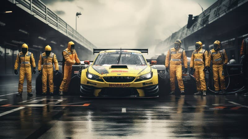 Pit Crew Ready for Action Created with Generative AI Stock Illustration ... Pit Crew Ready for Action Created with Generative AI Stock Illustration ...