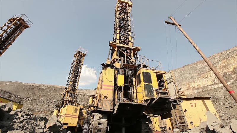 Drilling Rig in a Quarry. Drilling Rig for Laying Explosives in an ...