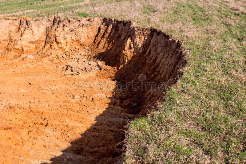 Pit dug excavator stock photo. Image of industry, industrial - 124816464