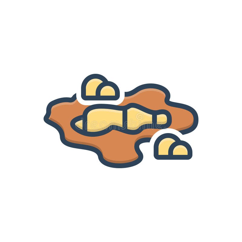 Color Illustration Icon for Pit, Crater and Hollow Stock Illustration ...