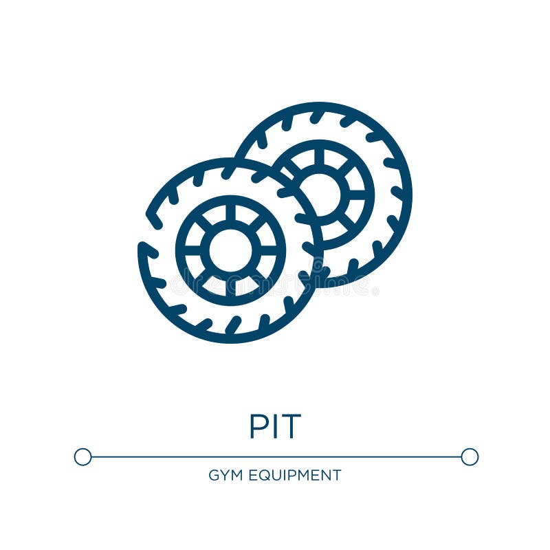 Pit Icon. Linear Vector Illustration from Racing Collection. Outline ...
