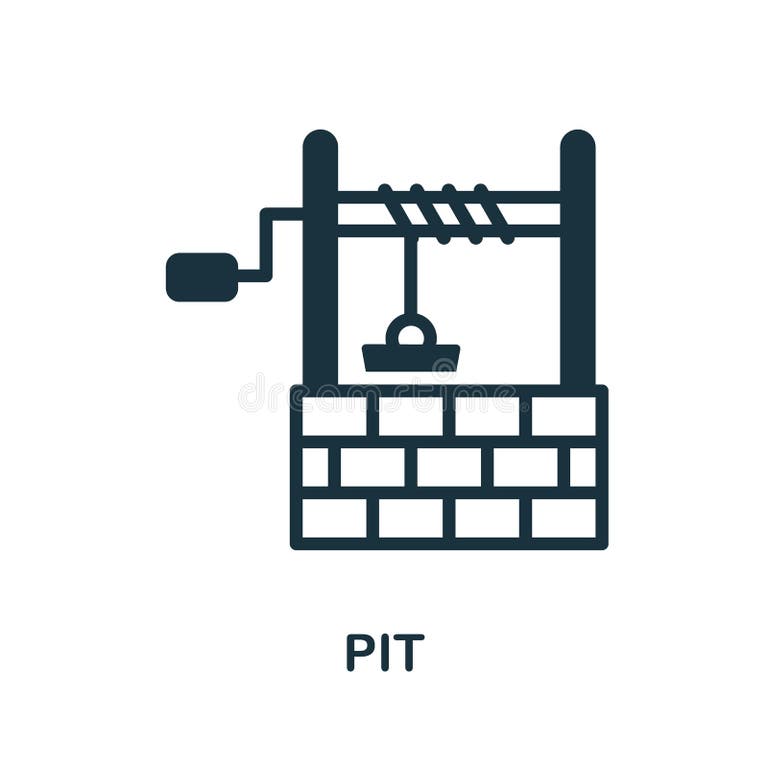 Pit Icon. Monochrome Simple Pit Icon for Templates, Web Design and ...