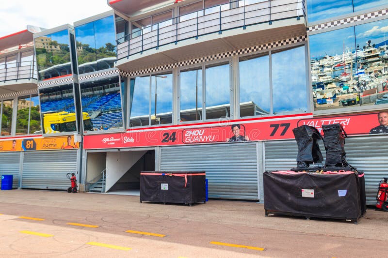 Pit Lane of the Formula 1 Monaco Grand Prix in Monte Carlo, Monaco ...
