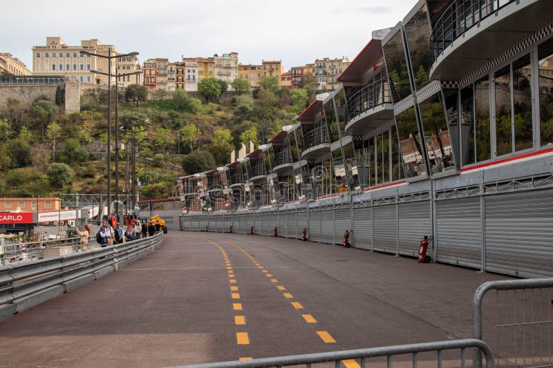 The Pit Lane of the Monaco Grand Prix Editorial Photo - Image of ...