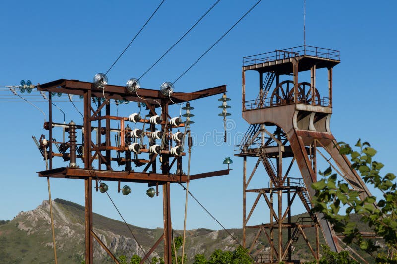 Pit mine headframe stock photo. Image of leon, remains - 32301062