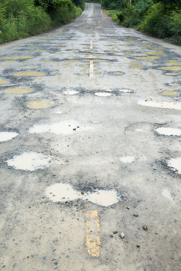 Pit road. stock photo. Image of city, damage, defect - 66710496