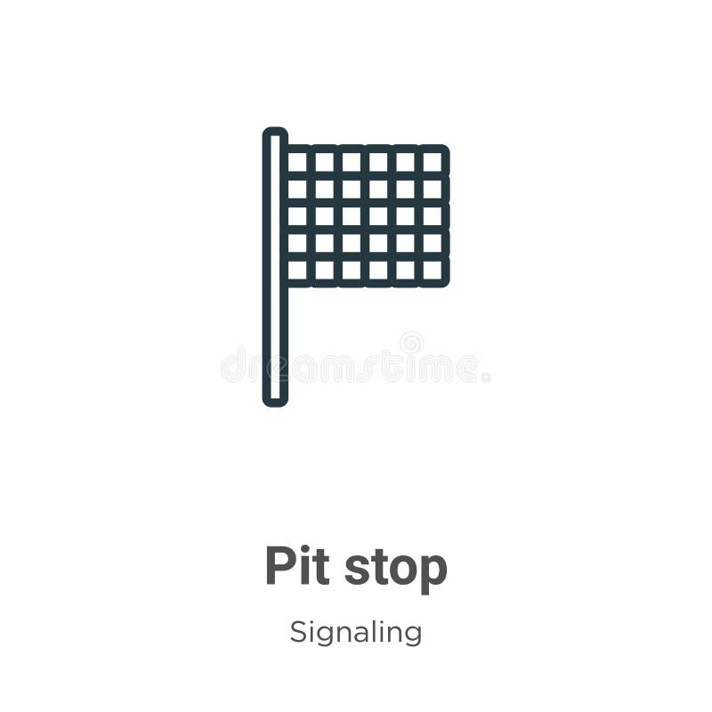 Pit Stop Outline Vector Icon. Thin Line Black Pit Stop Icon, Flat ...