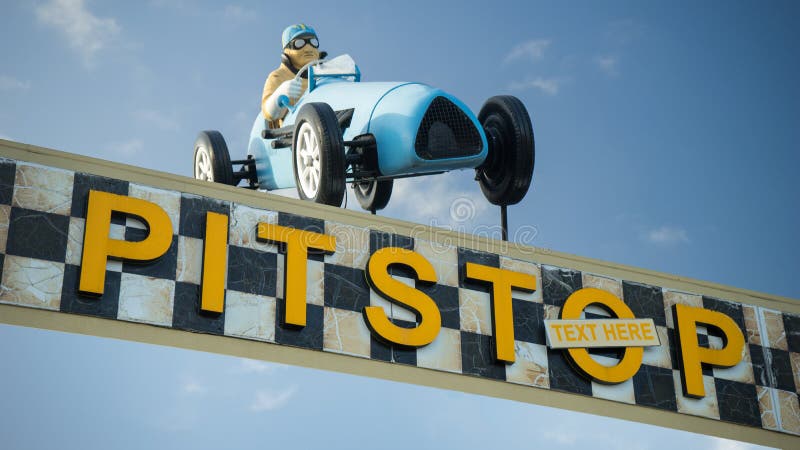 Pit Stop sign and text stock image. Image of racing, text - 60401807