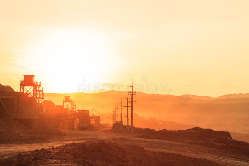 Pit in Sunset stock photo. Image of brown, power, ground - 40947276