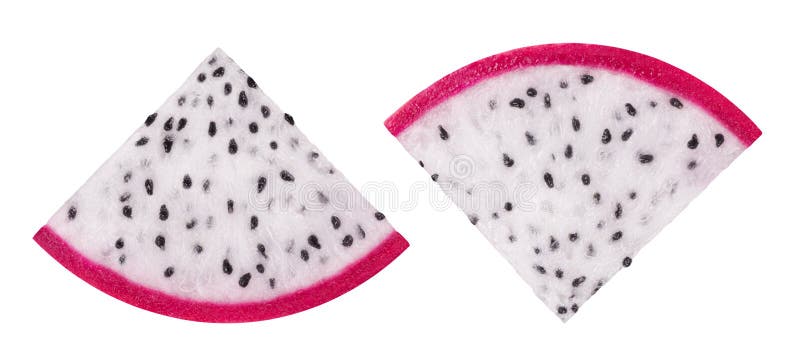 Pitahaya Isolated. Ripe Dragon Fruit or Pitaya Cut into Slices Isolated ...