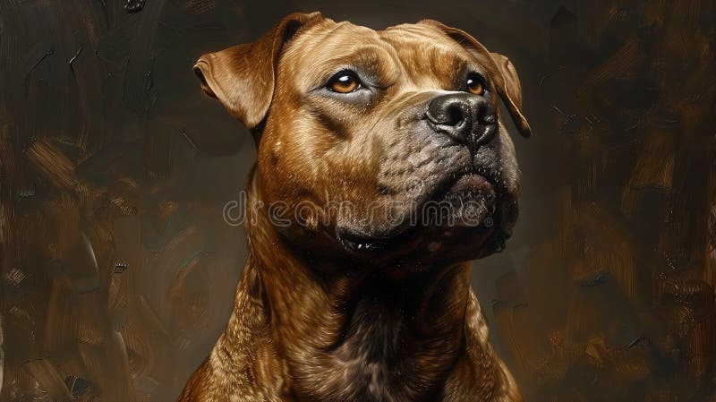 Pitbull dog stock illustration. Illustration of happy - 313578439