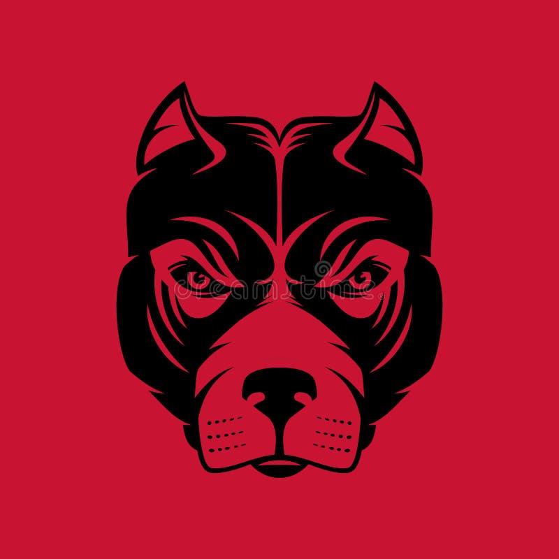 Pitbull. Dog Head Logo or Icon in One Color. Stock Vector Illustration ... Pitbull. Dog Head Logo or Icon in One Color. Stock Vector Illustration ...