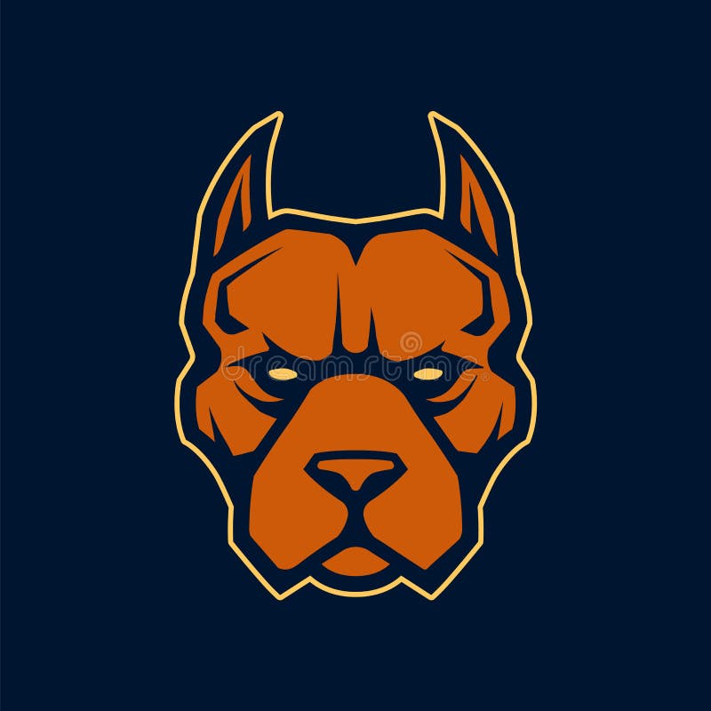 Pitbull Mascot Vector Icon stock vector. Illustration of team - 130752300