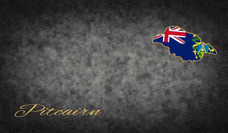 Pitcairn Symbols, Map of Pitcairn Stock Photo - Image of traditional ...