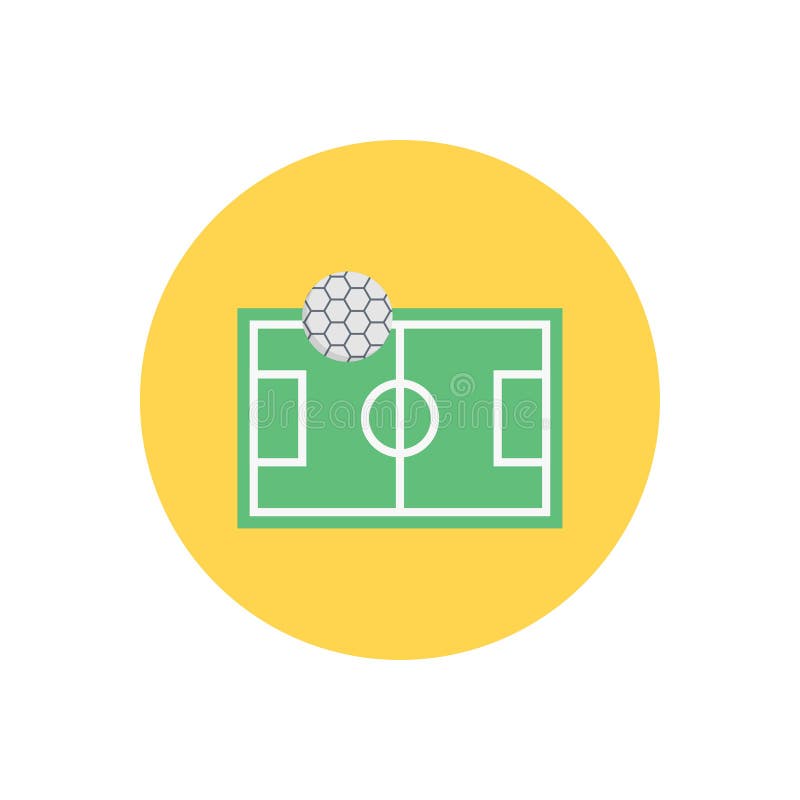 Pitch Vector Flat Colour Icon Stock Vector - Illustration of line ...