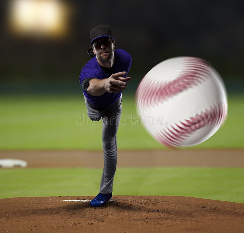 Pitcher Baseball Player stock photo. Image of athlete - 80771374