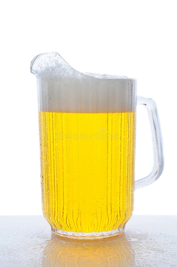 Pitcher of Beer on White stock photo. Image of refreshing - 23915222