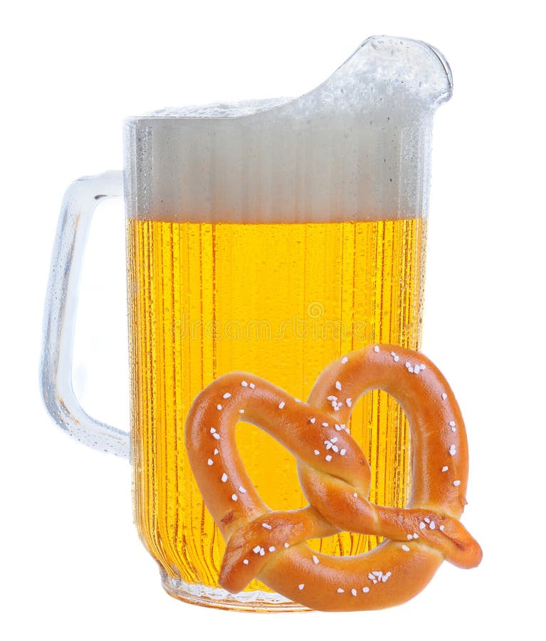 Pitcher of Beer on White stock photo. Image of refreshing - 23915222