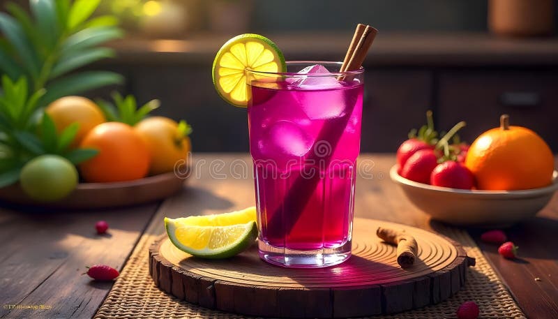 A Pitcher of Chicha Morada with Individual Glasses, Creating a Festive ...