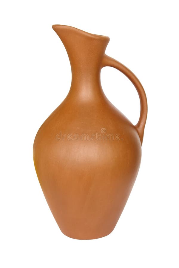 Pitcher of clay stock photo. Image of isolated, ceramics - 34016320