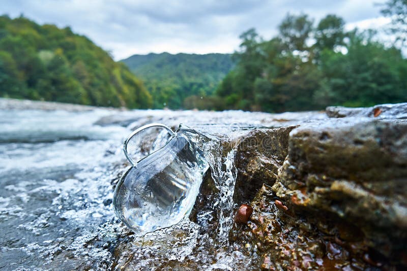 Pitcher of Clean River Water Stock Image - Image of creek, coolness ...