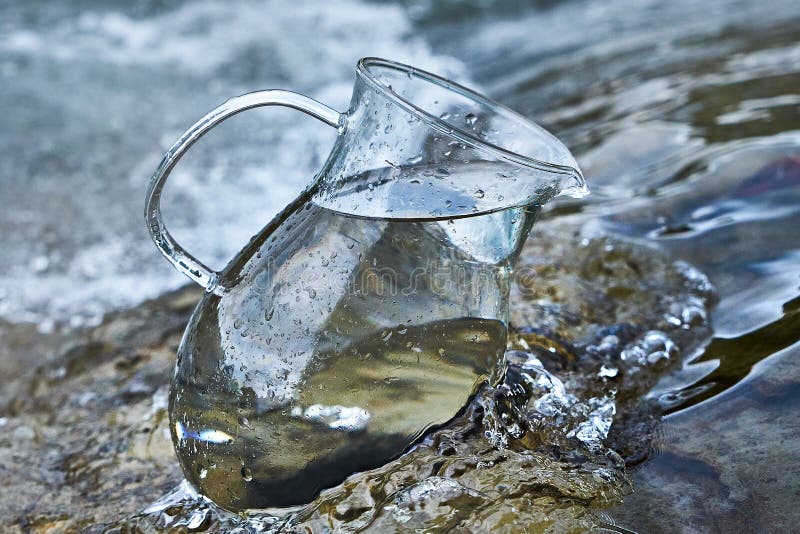 Pitcher of Clean River Water Stock Image - Image of creek, coolness ...