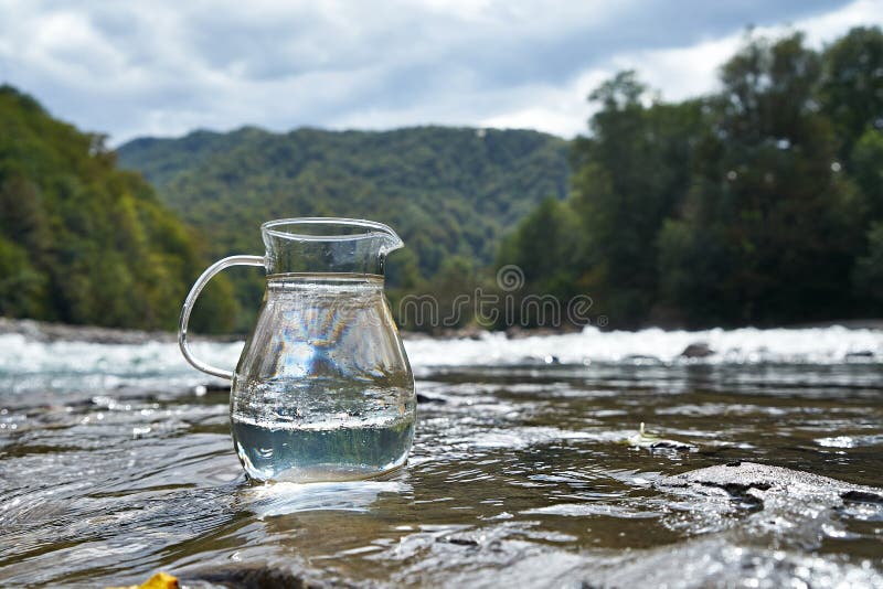 Pitcher of Clean River Water Stock Image - Image of limpid, brooks ...