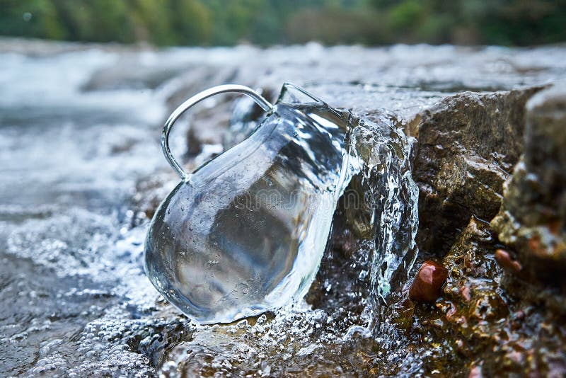 Pitcher of Clean River Water Stock Photo - Image of brooks, creek ...
