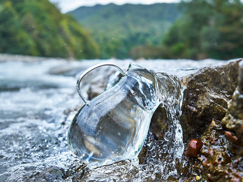 Pitcher of Clean River Water Stock Image - Image of ecologically ...