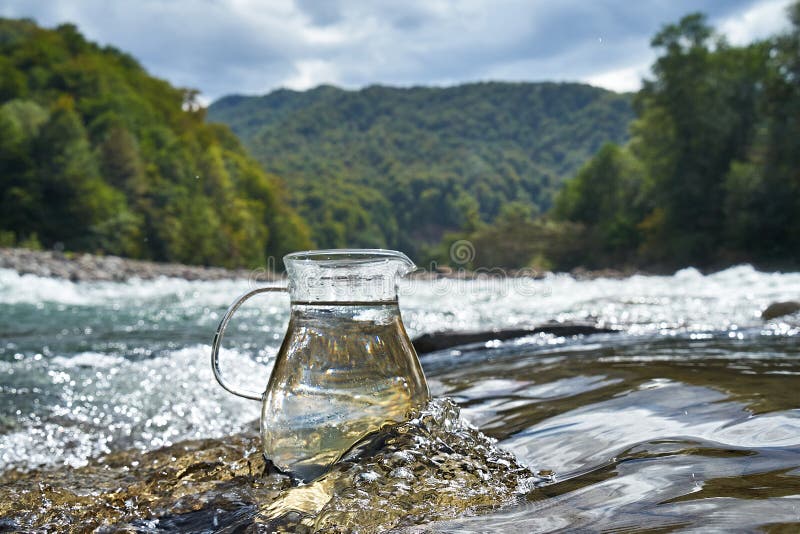 Pitcher of Clean River Water Stock Image - Image of pitcher, alpine ...
