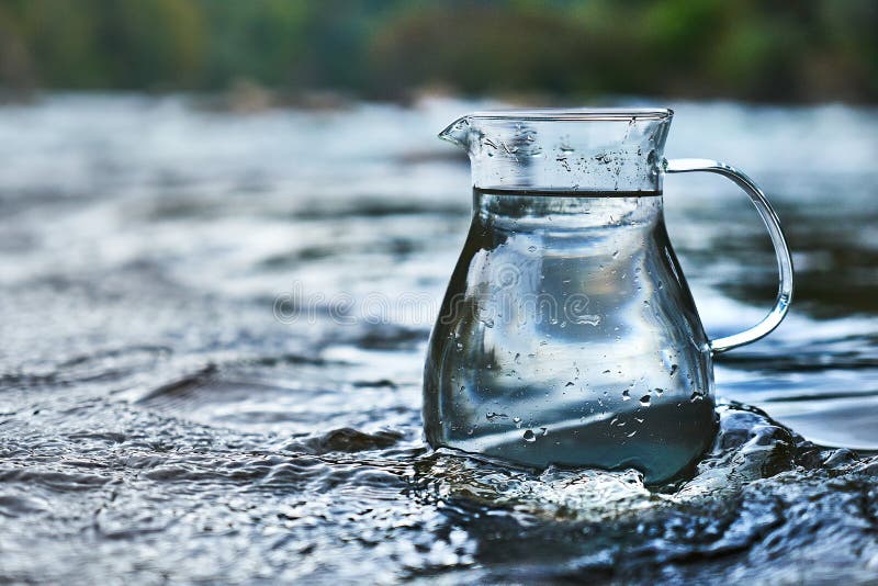 Pitcher of Clean River Water Stock Image - Image of jugful, fresh ...