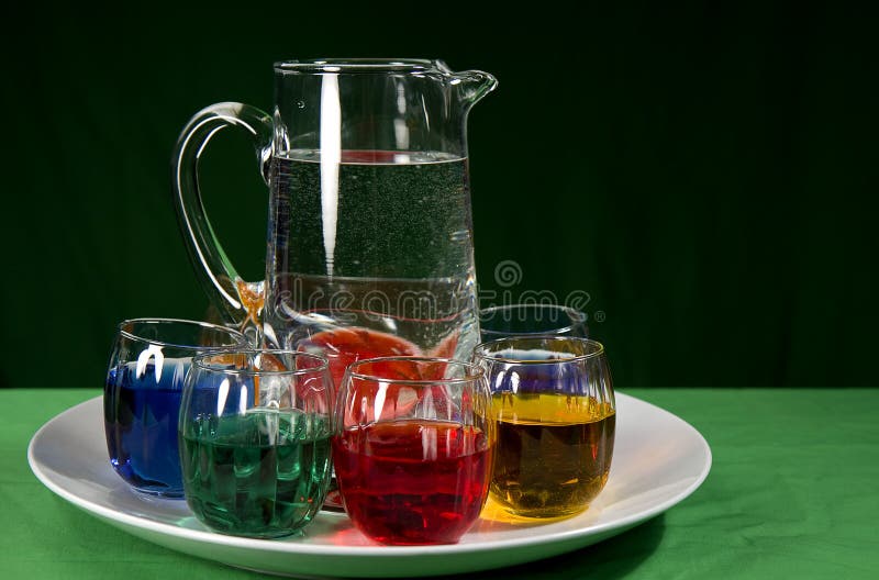 Pitcher and Colorful Beverages Stock Photo - Image of entertain ...