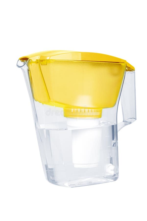 Clear Water Filter Pitcher with Clipping Path Stock Image - Image of ...