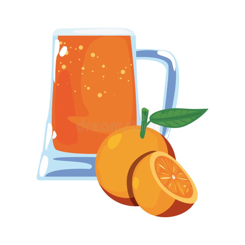 Pitcher with Fresh Juice Fruit Stock Illustration - Illustration of ...