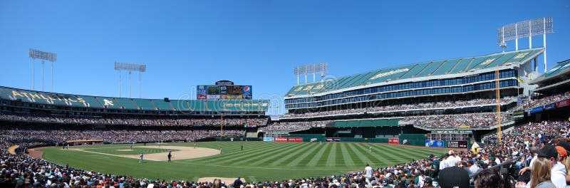 Oakland Coliseum Baseball Stadium Day Game Editorial Photography ...
